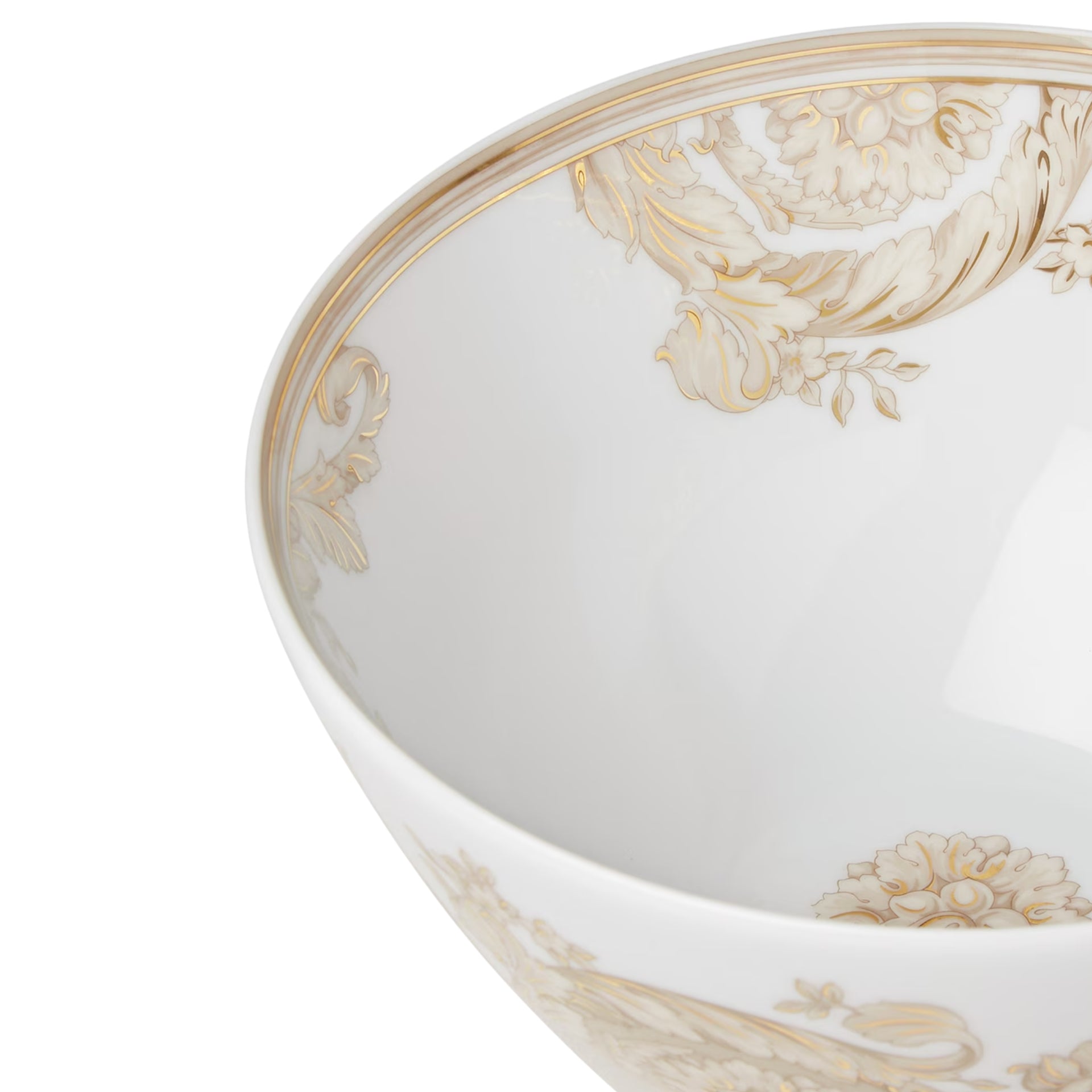 Barocco big beige bowl by Versace Home | Maison Territo