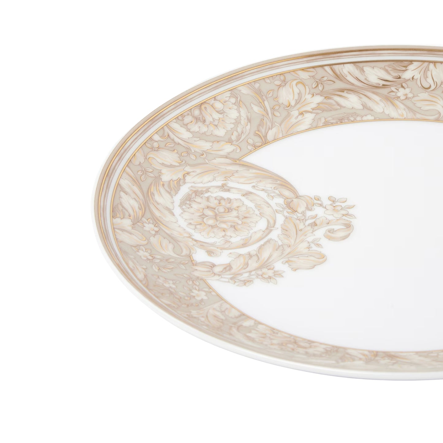 Assiette moyen Barocco beige de Versace Home | Maison Territo