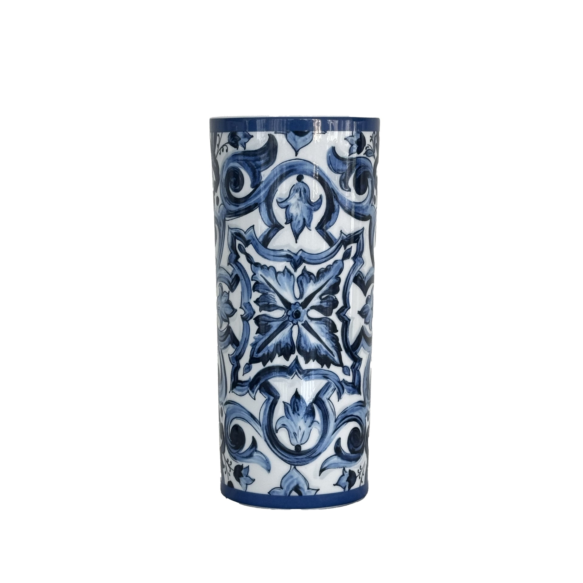 Blu Mediterraneo cylindrical vase by D&G Casa | Maison Territo