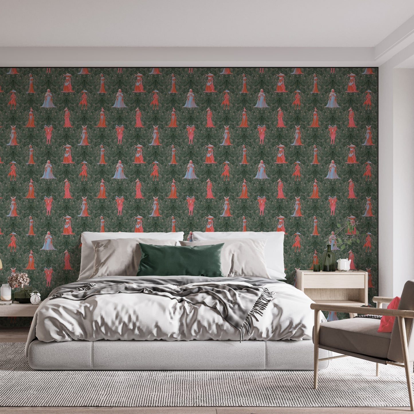 Mascarade inverted negative wallpaper by Nomad x Rebel | Maison Territo