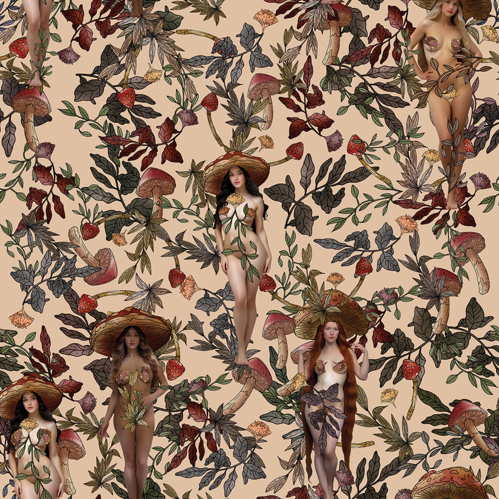 Truffine pleurotte wallpaper by Nomad x Rebel | Maison Territo